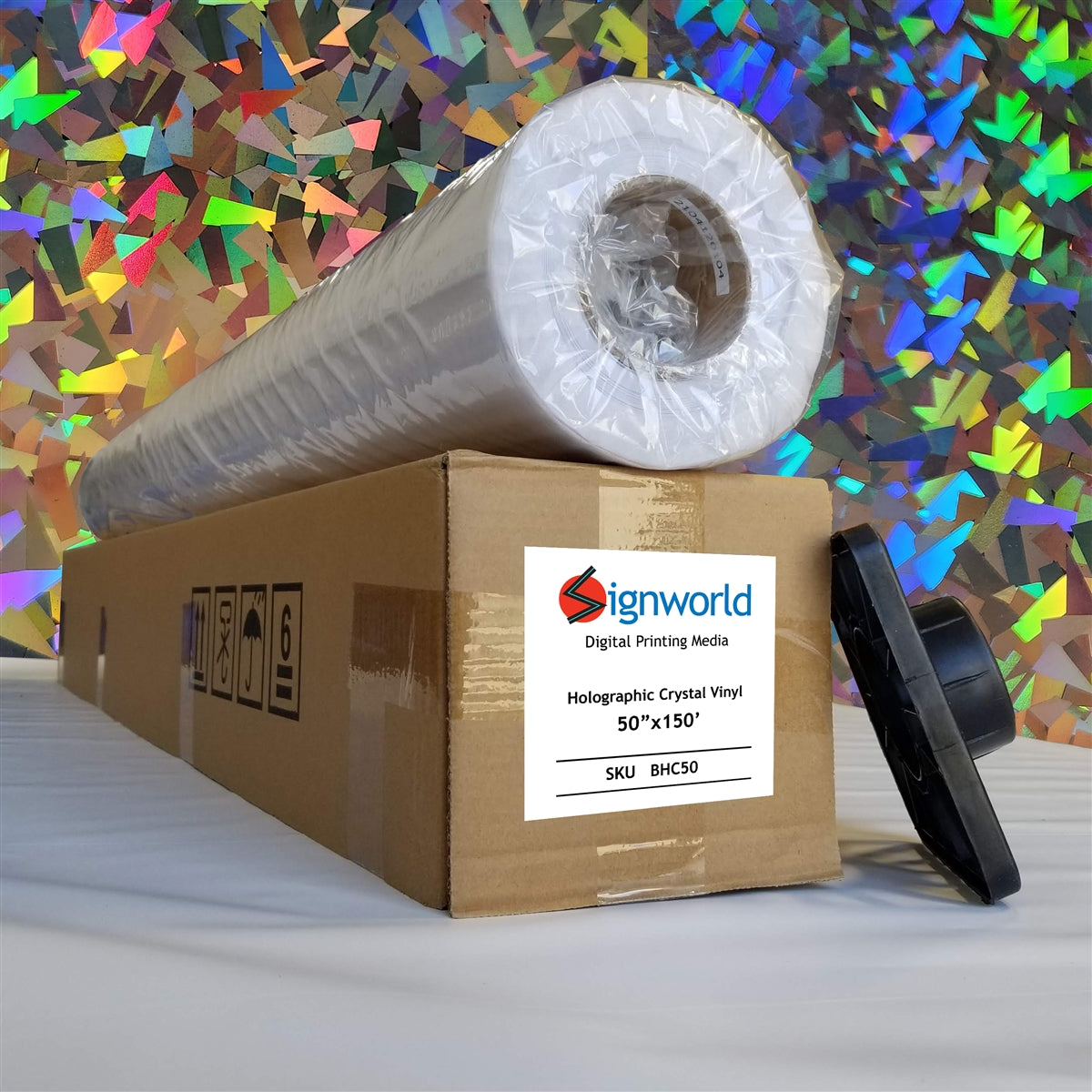 Holographic Crystal Adhesive Vinyl 50"x150' – Signworld America