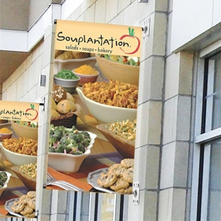 Wall Mount Pole Banner Bracket 18" with 18" x 24" Banner Print ...