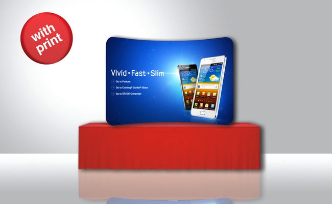 6 ft Table Top Wave Tube Display with Fabric Print – Signworld America